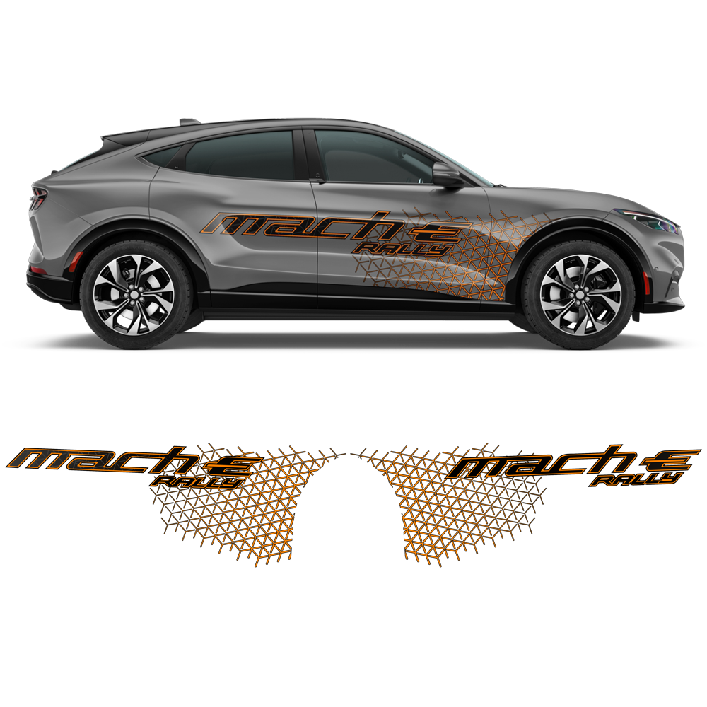 MACH - E Rally Edition side decals, for Ford Mustang