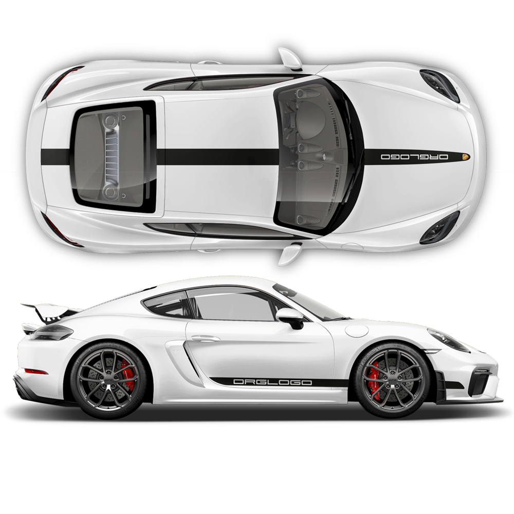 Racing Decals set in one color, for Cayman / Boxster 2005 - 2020