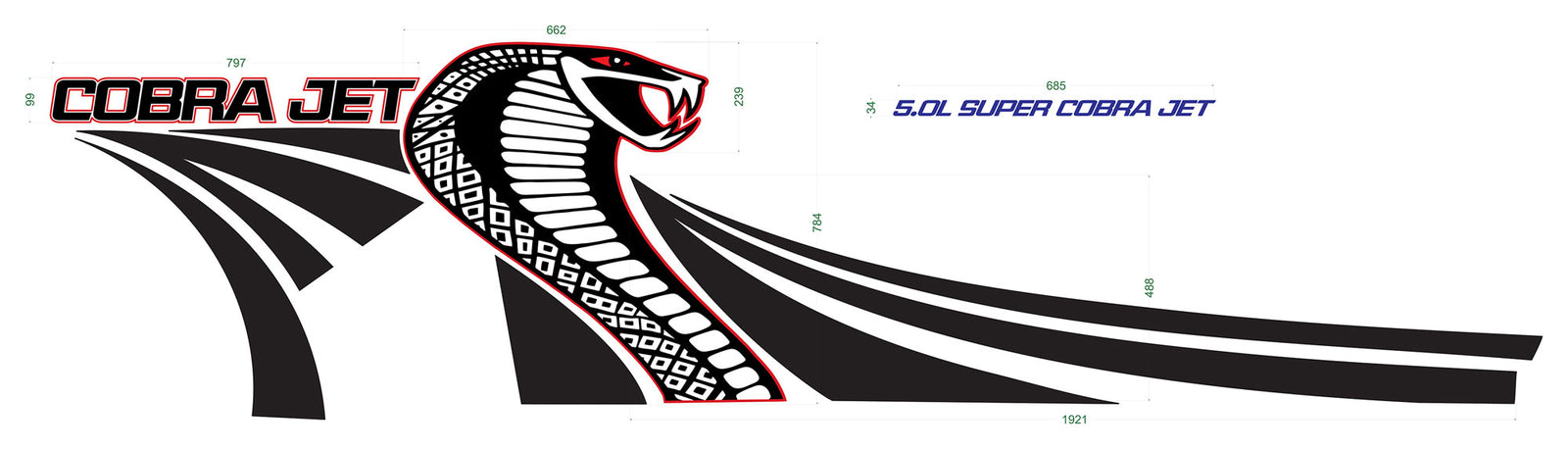 mustang cobra jet decals printed. COBRA JET Side Graphic Decals Set, for Ford Mustang 2005 - 2014
