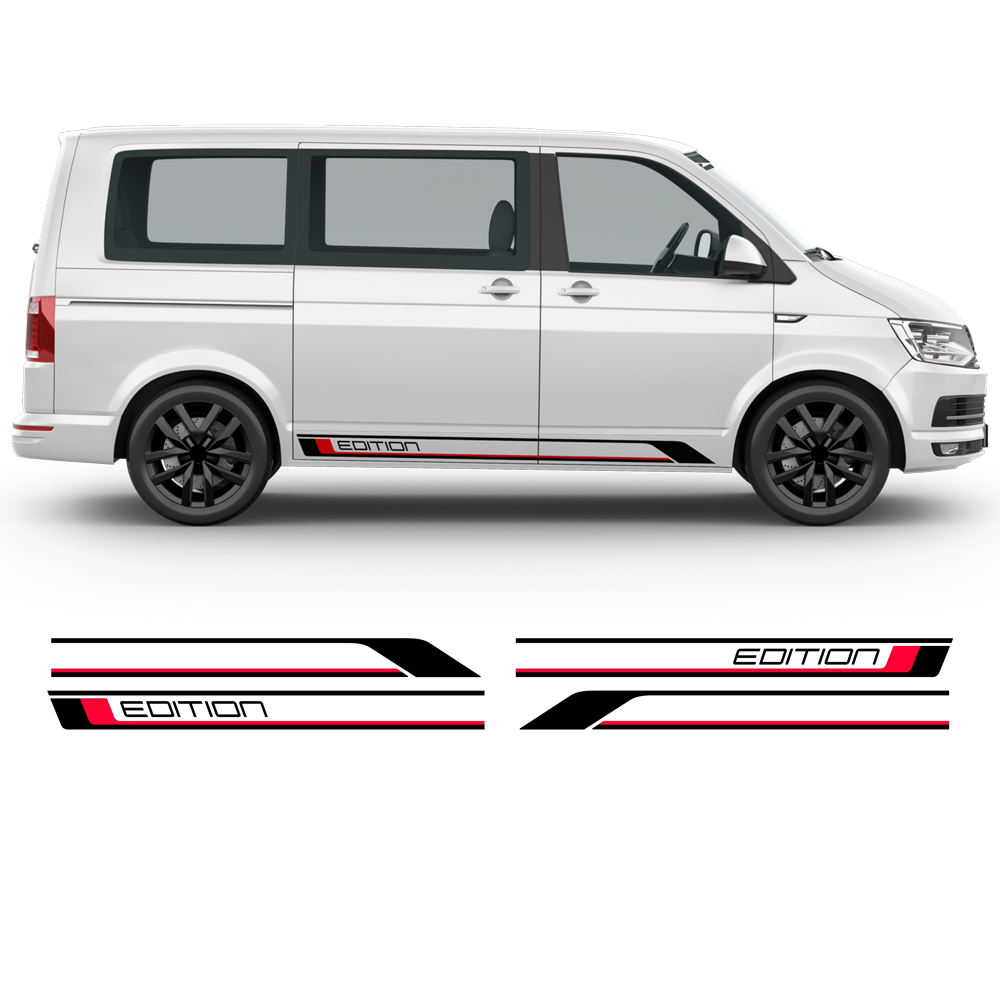 EDITION side stripes in two colors, for VW Multivan T5/T6