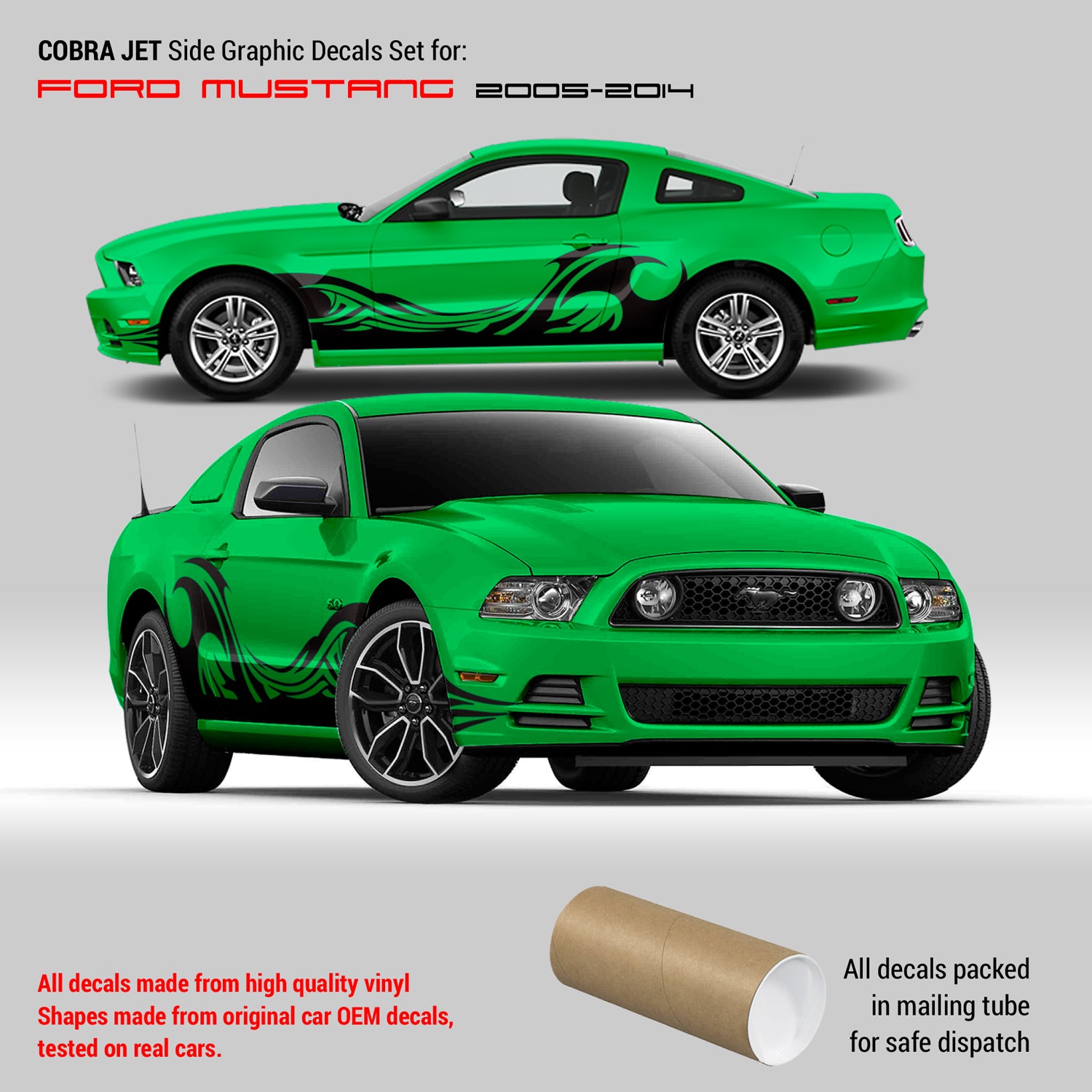 Ford Mustang Tribal decals Design side decals set 2010 - 2014