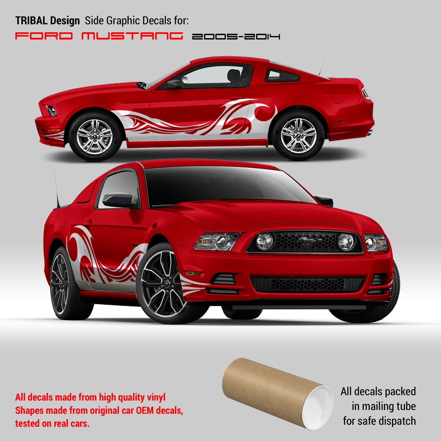Ford Mustang Tribal decals Design side decals set 2010 - 2014