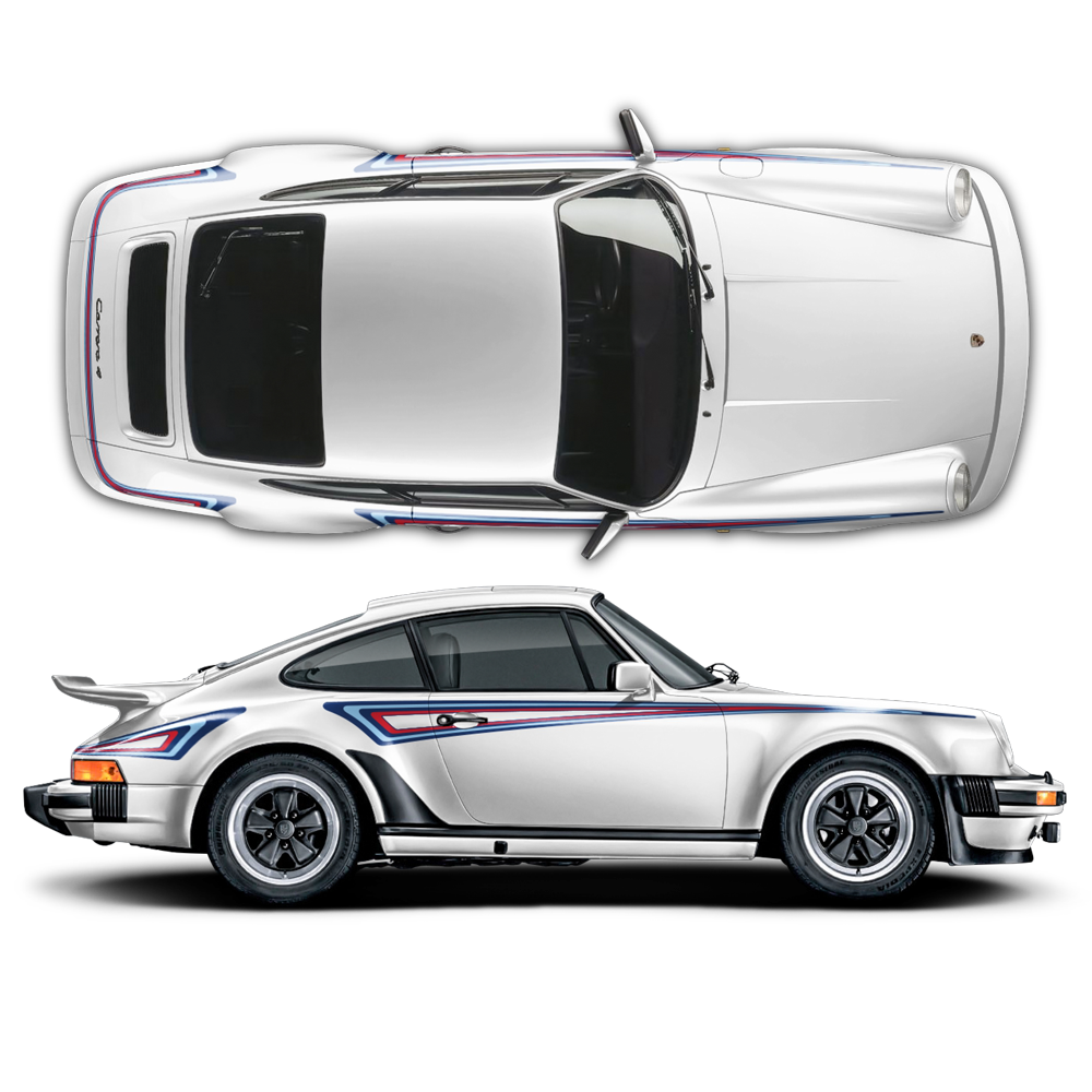 Porsche Martini Racing stripes design decals set