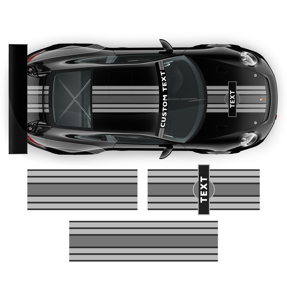 Curved Martini Decals set, for Carrera 996/997/991/992