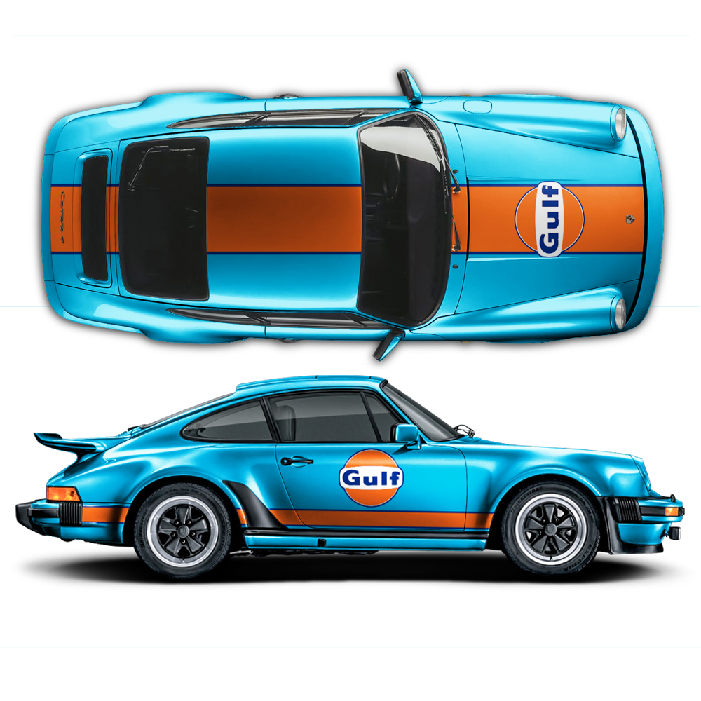 Gulf Stripe Decal Z 12 Inch Gulf Racing Stripe Decal / Sticker 03 Vinyl ...